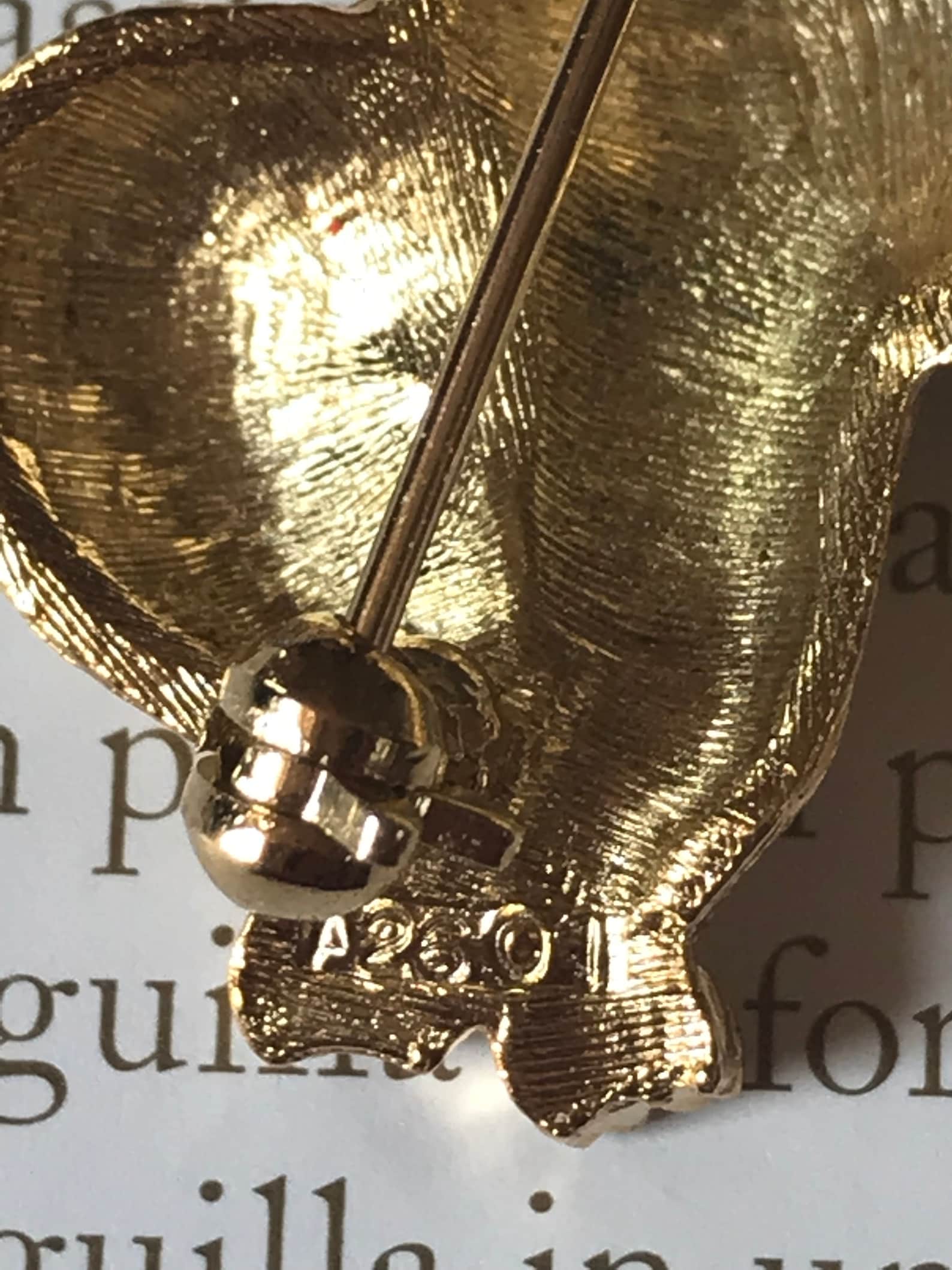 SPHINX Numbered Gold Plated Shaking Head Poodle Brooch Pin - Etsy