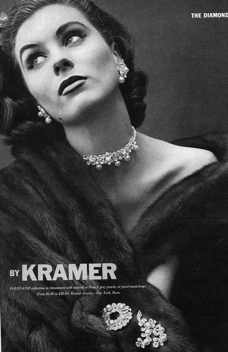 KRAMER NY Signed Dazzling Aurora Borealis Rhinestone Clip-on - Etsy