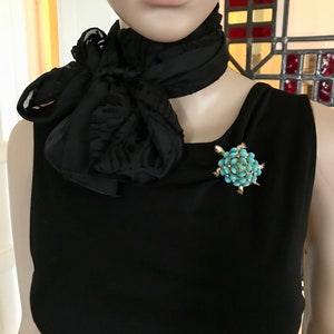 HAR Signed 3 Dimensional Whimsical Turtle Brooch Faux Turquoise and ...