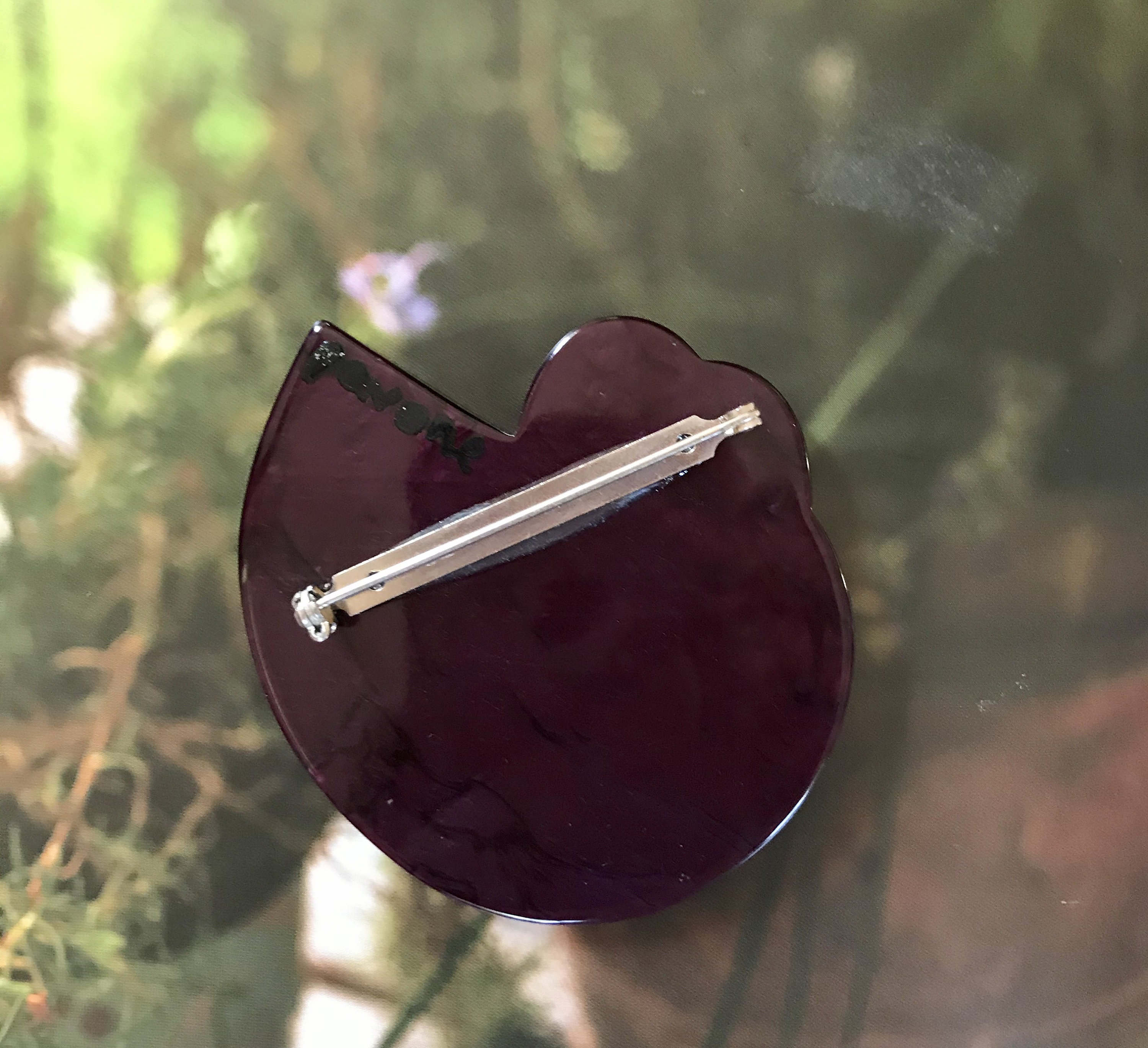 Marie-christine PAVONE Broche Tourterelle Violet Handmade Marbled ...