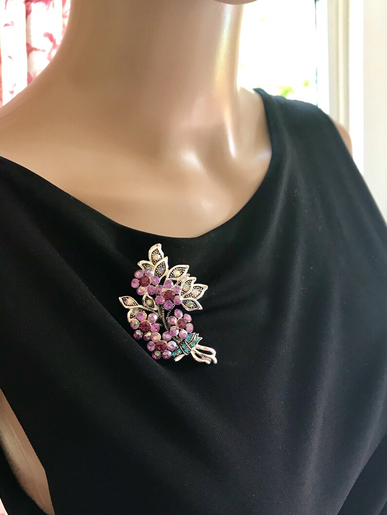 NINA RICCI for Avon Brooch Pin Lavandel Blue & Purple | Etsy