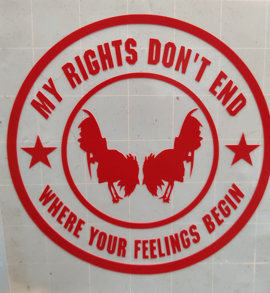 Gamefowl My Rights Car Decal - Etsy