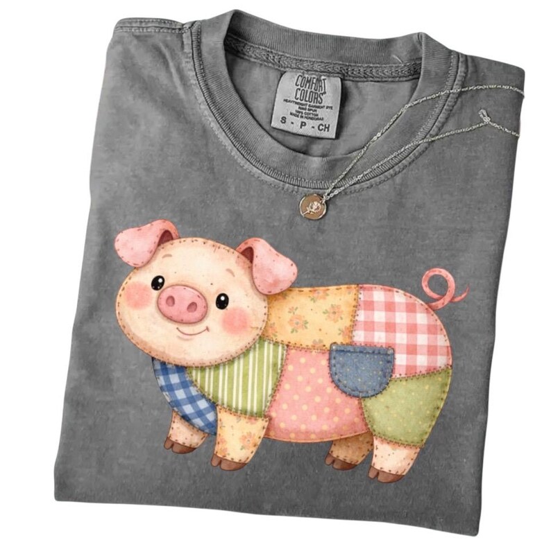 Vintage Patchwork Pig Tshirt/sweatshirt - Etsy