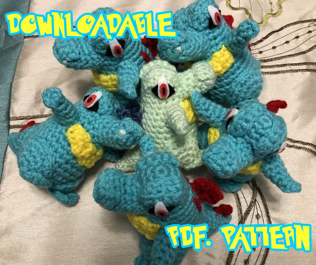 Pokemon Inspired - Pocket Totodile *CROCHET PDF PATTERN* - Etsy