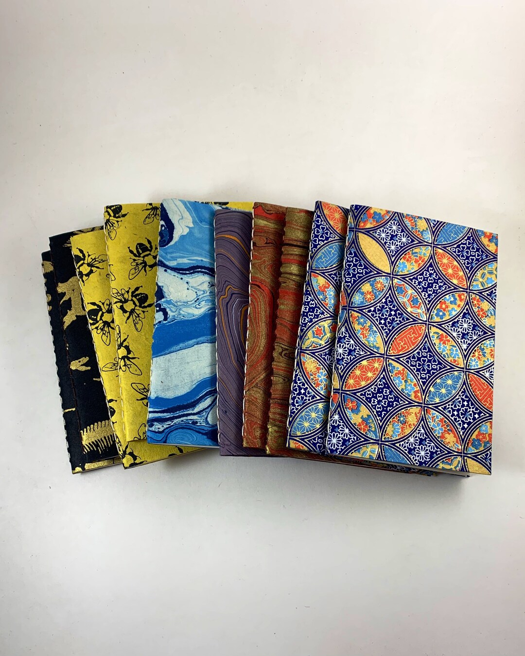 Lined Handmade Jotter Blank Books, Journals, Notebooks, Black, Blue ...