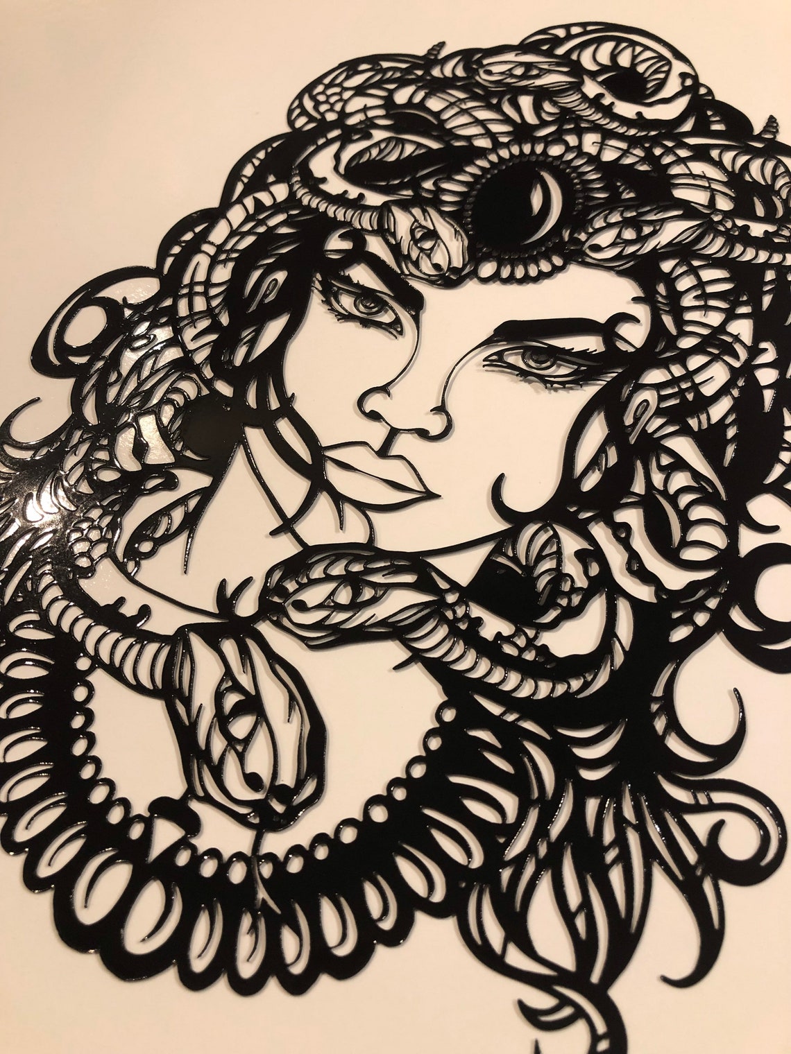 Medusa Laser Cut Stencil Medusa Template Greek Mythology - Etsy