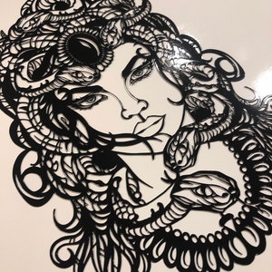 Medusa Laser Cut Stencil, Medusa Template, Greek Mythology, Gorgon ...