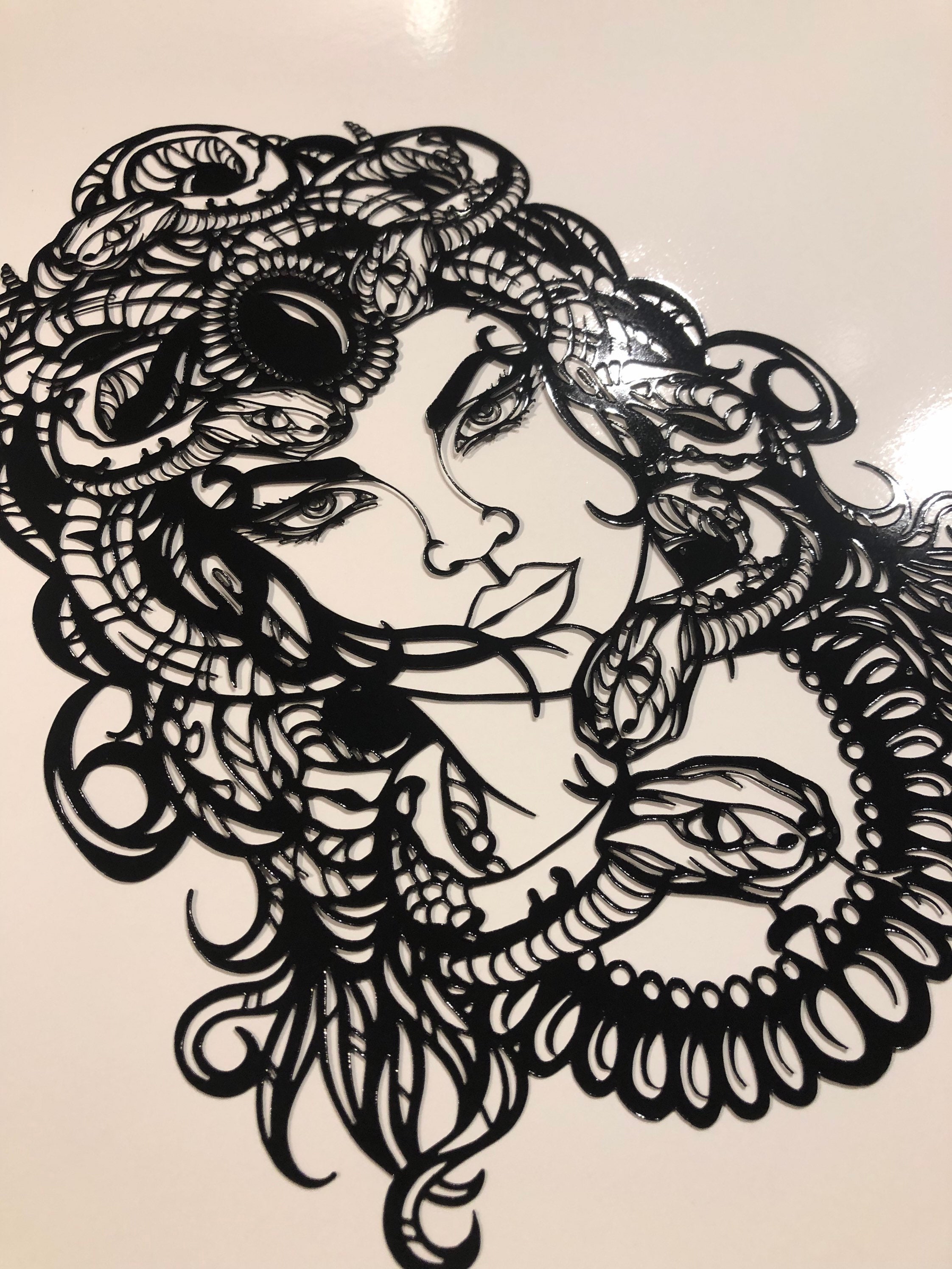 Medusa Laser Cut Stencil Medusa Template Greek Mythology - Etsy