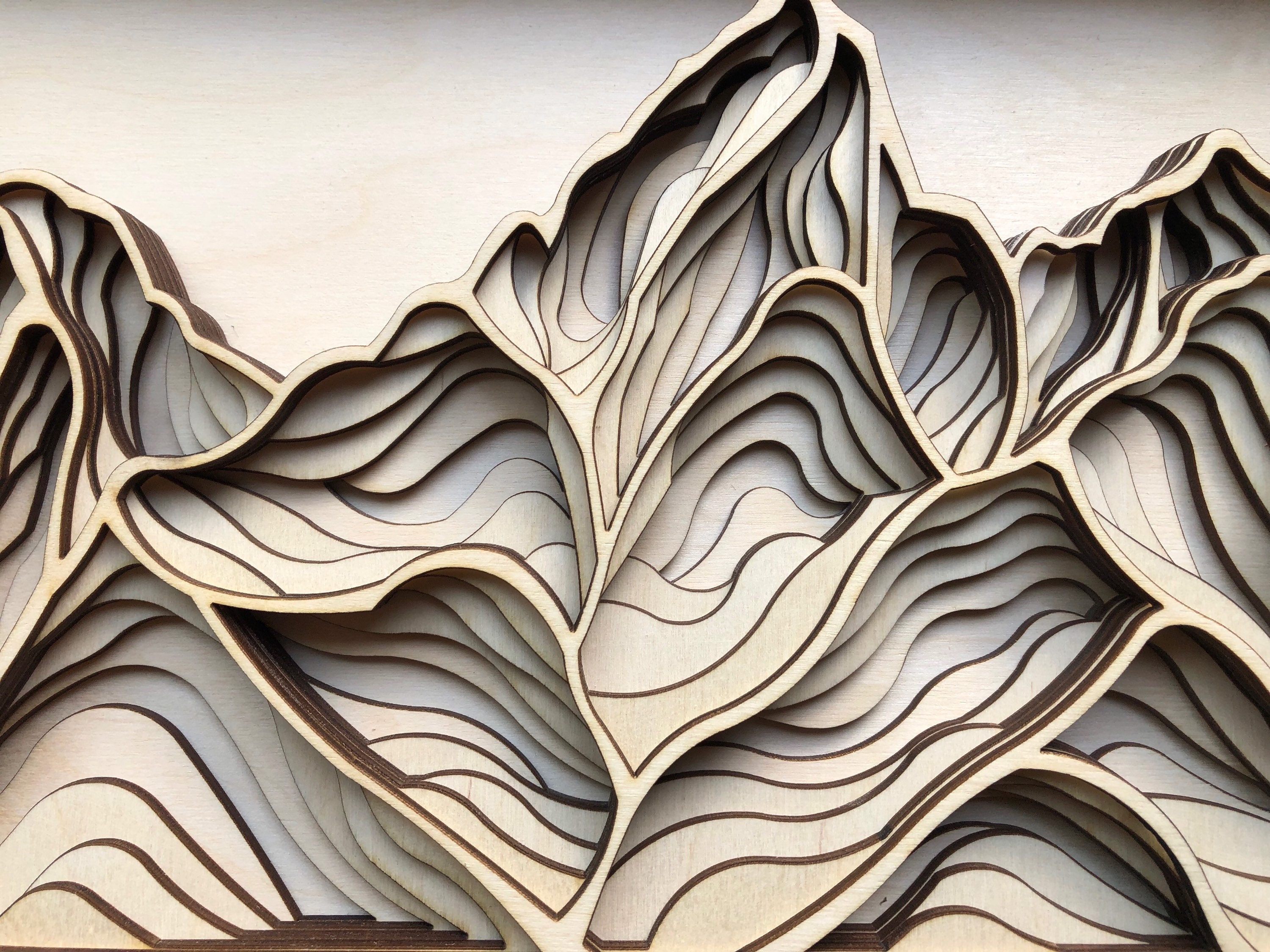 MIAGILASER Wood Mandala Mountain Grand Teton Mandala - Etsy