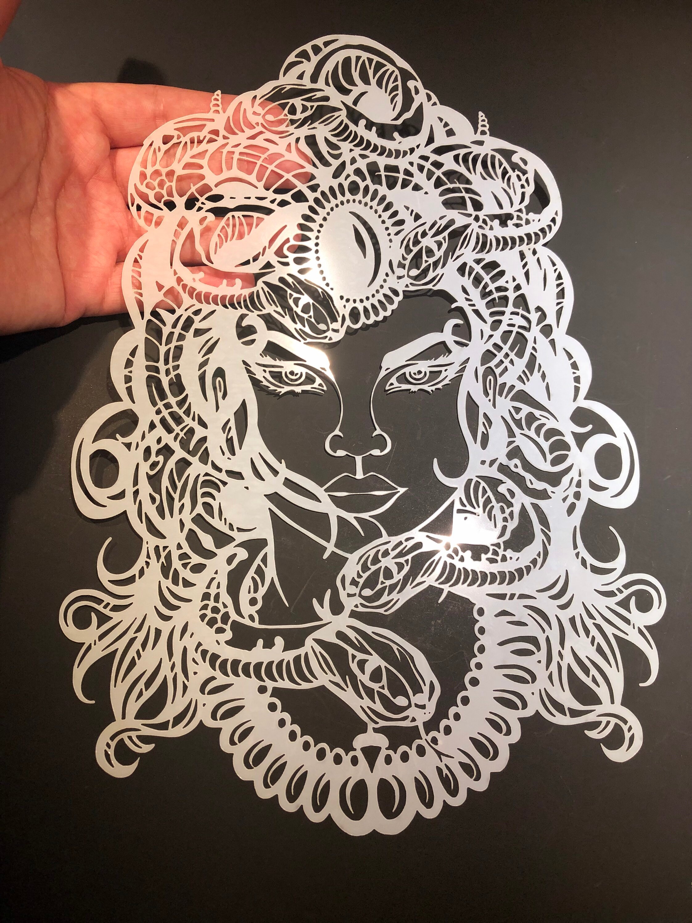Medusa Laser Cut Stencil Medusa Template Greek Mythology - Etsy
