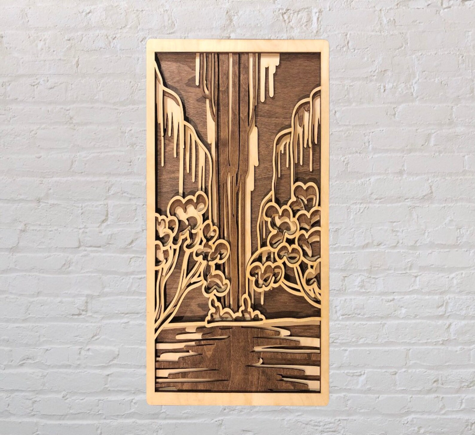 MIAGILASER Wood Mandala Waterfall Mandala Nature Mandala - Etsy