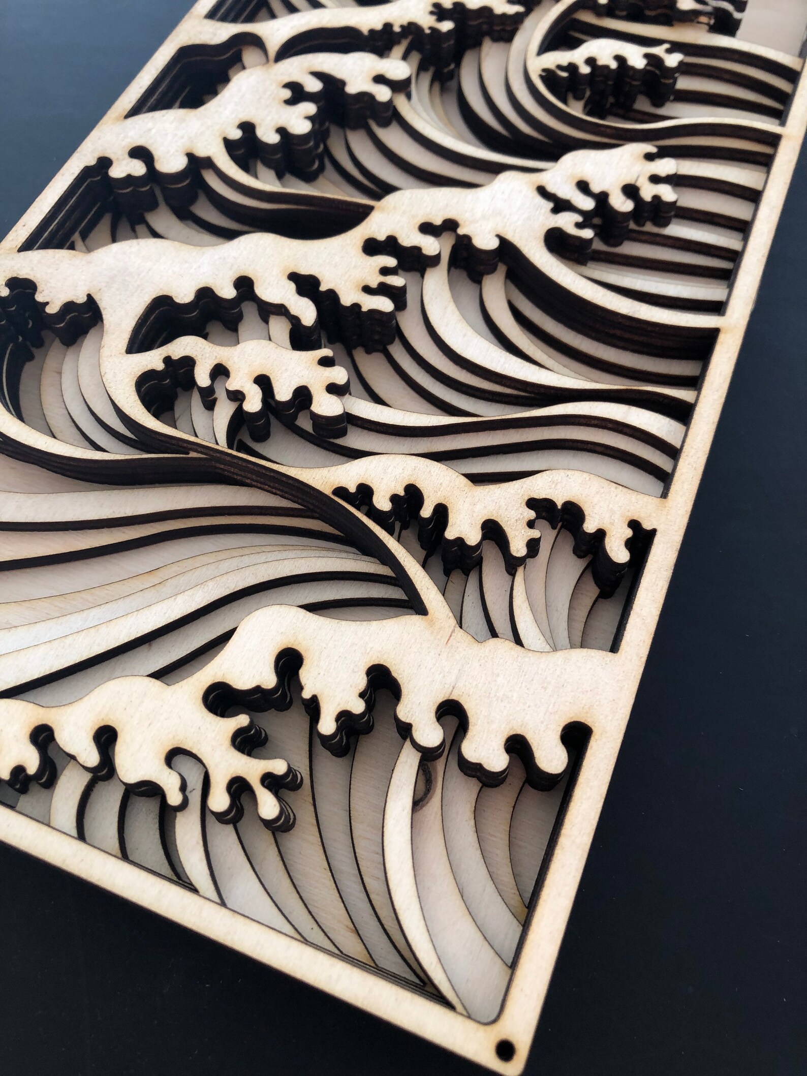 MIAGILASER Wood Mandala Ocean Wave Mandala Mandala - Etsy