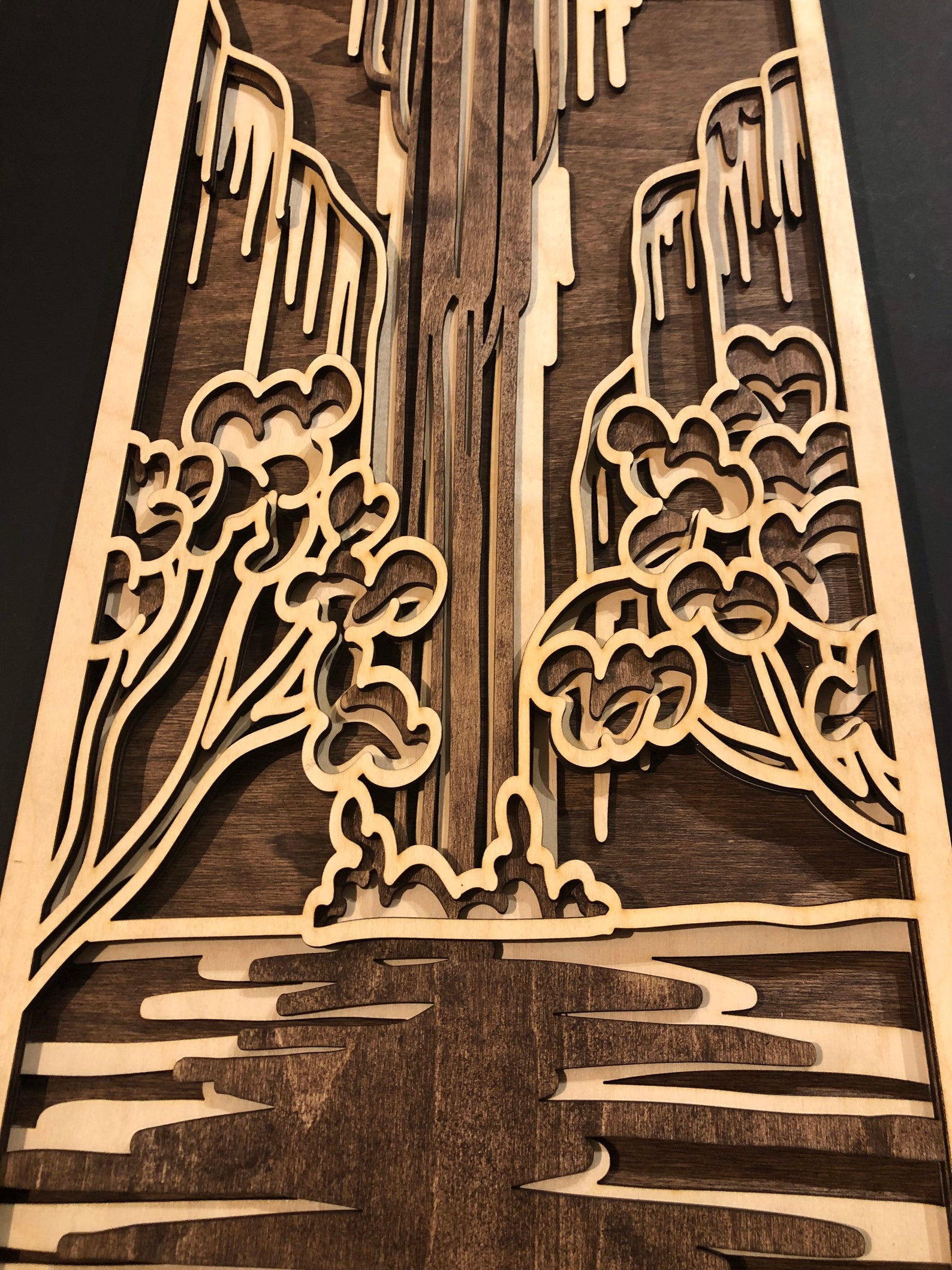 MIAGILASER Wood Mandala Waterfall Mandala Nature Mandala - Etsy