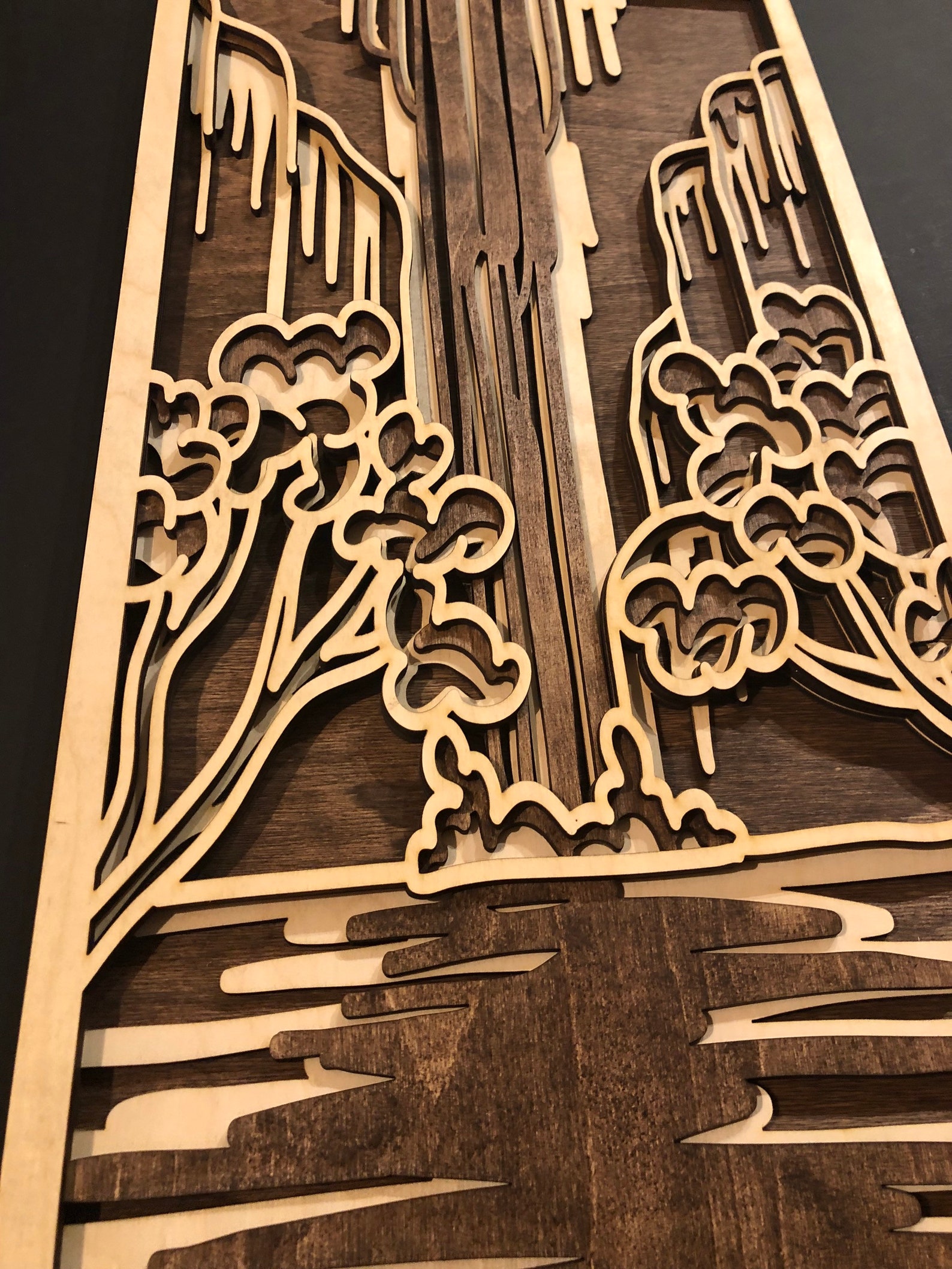 MIAGILASER Wood Mandala Waterfall Mandala Nature Mandala - Etsy