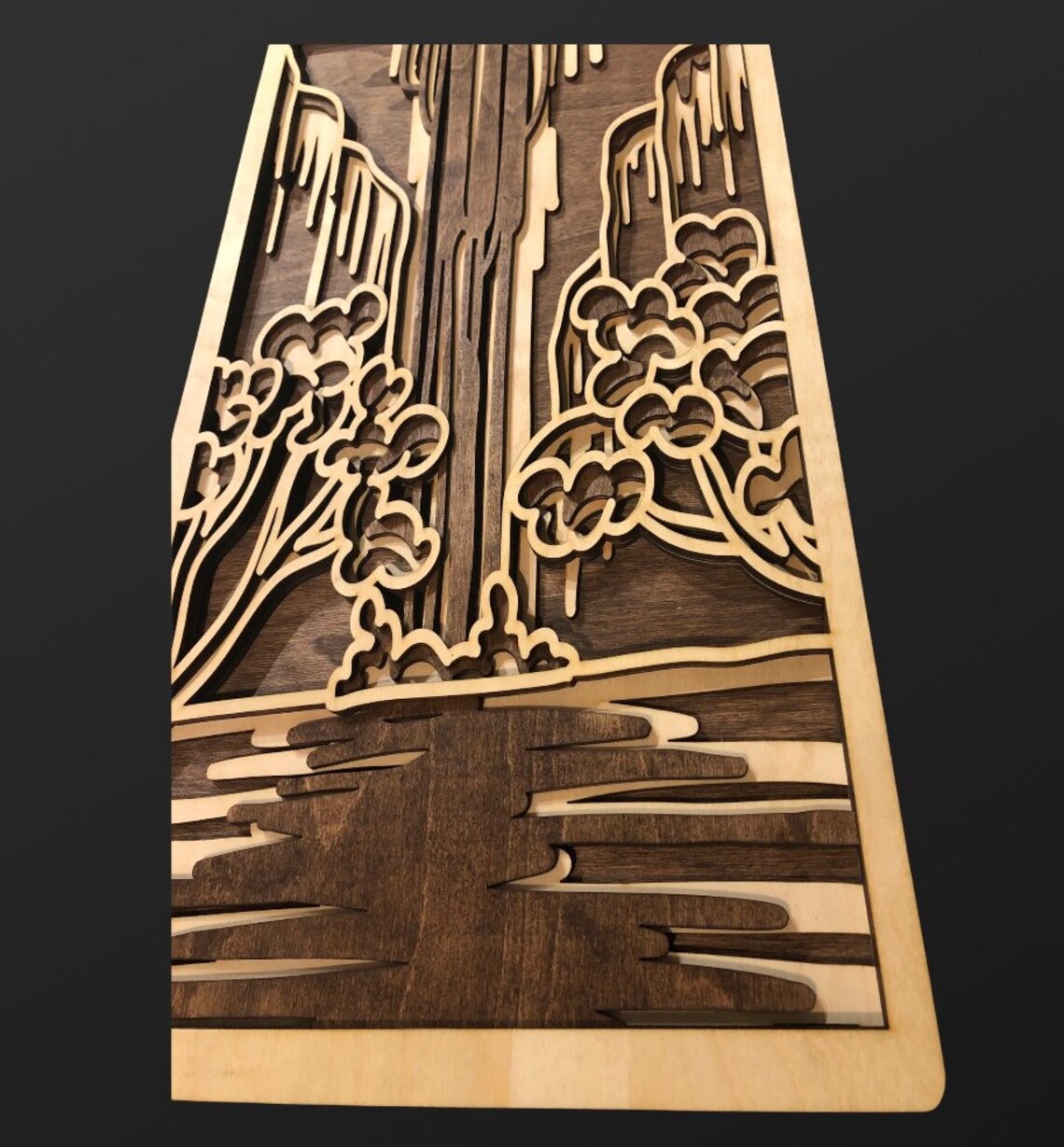 MIAGILASER Wood Mandala Waterfall Mandala Nature Mandala - Etsy