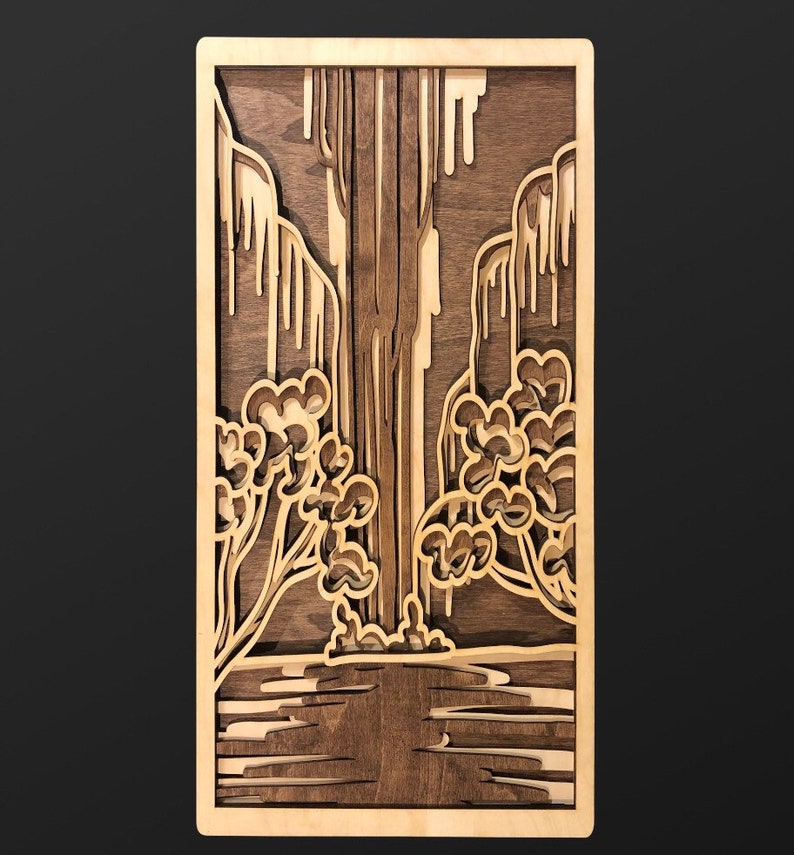 MIAGILASER Wood Mandala Waterfall Mandala Nature Mandala - Etsy