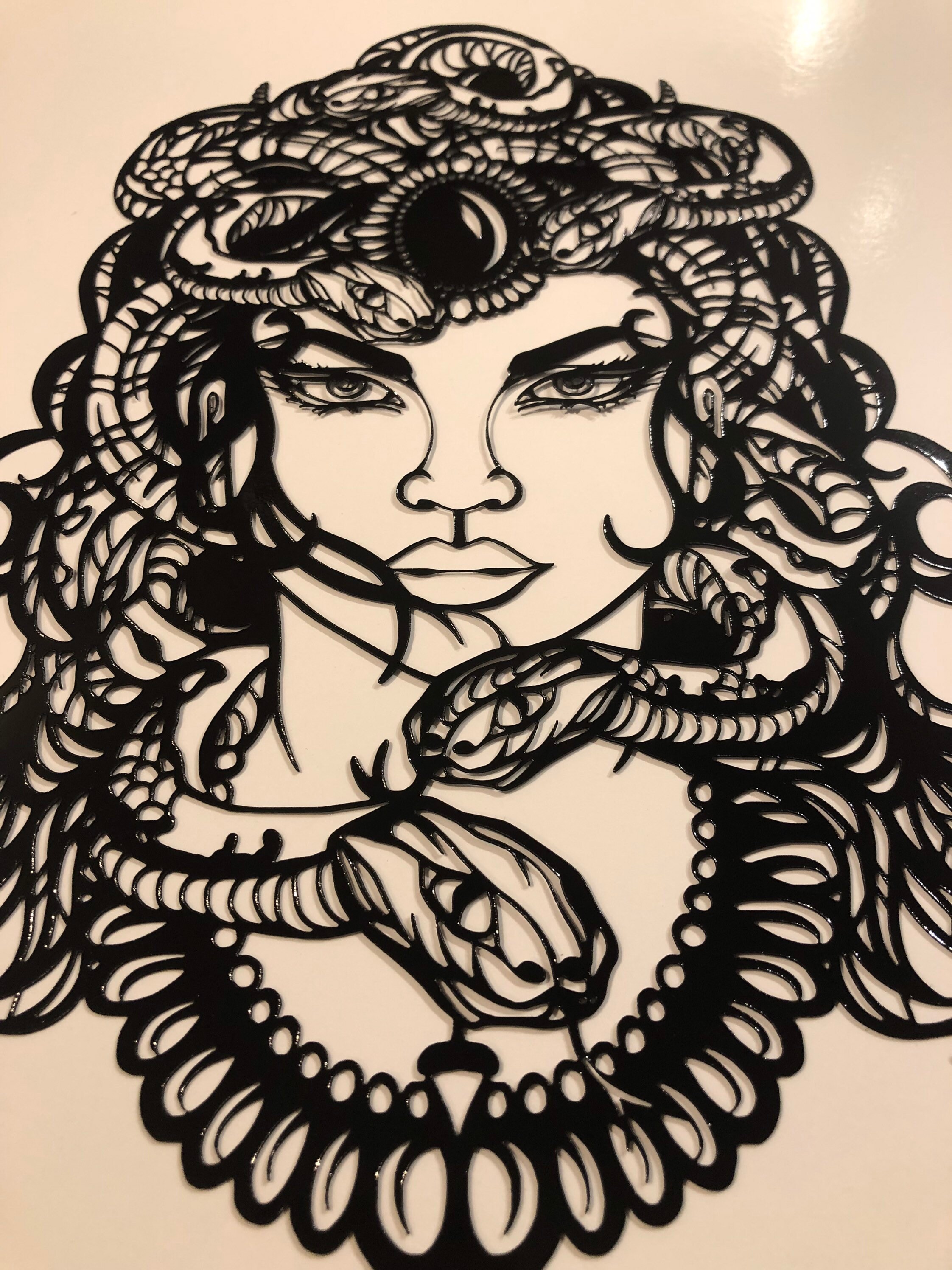 Medusa Laser Cut Stencil Medusa Template Greek Mythology - Etsy