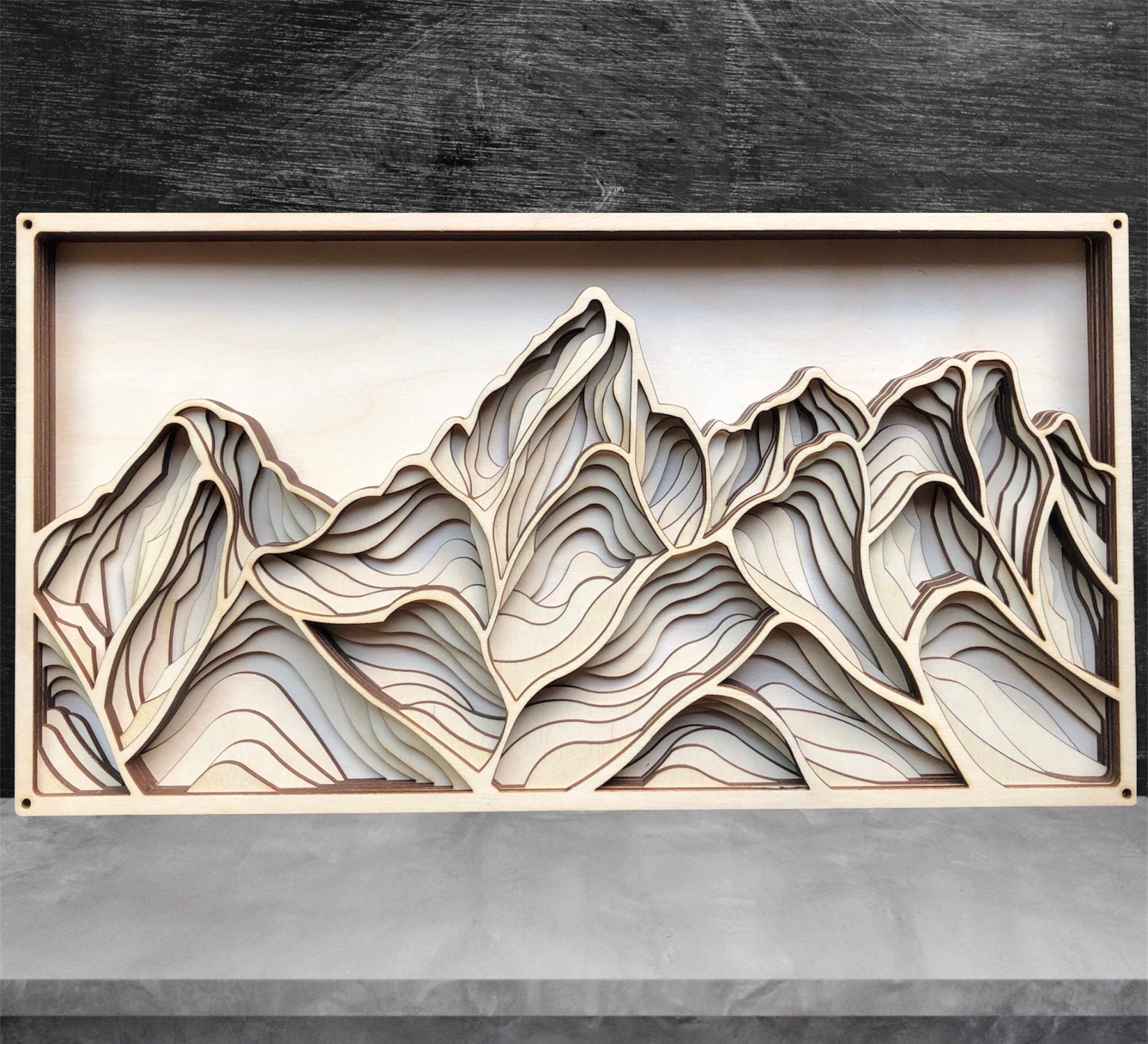 MIAGILASER Wood Mandala Mountain Grand Teton Mandala - Etsy