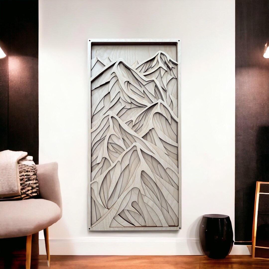 MIAGILASER Wood Mandala, Mountains Mandala, Mandala, Multi-layered Wall ...