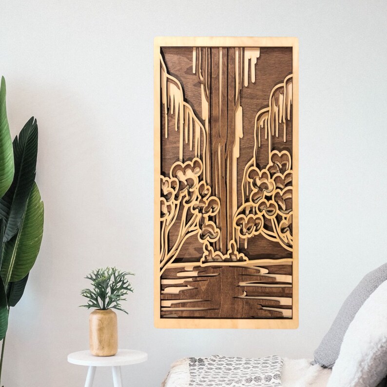MIAGILASER Wood Mandala Waterfall Mandala Nature Mandala - Etsy
