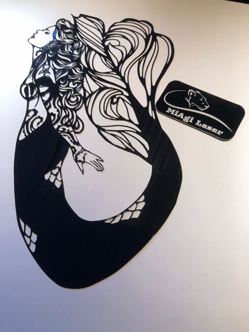 The Little Mermaid Laser Cut Stencil Template Reusable Etsy