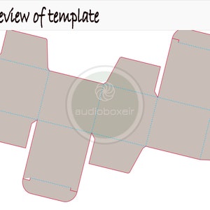 Template of Box for Gift (4"x2"x4") - Etsy