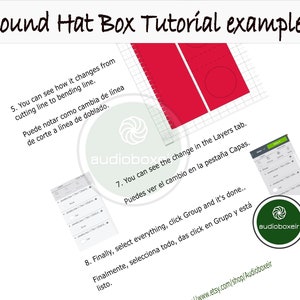Template of Box for Round Hat (3"x2"x0.75") - Etsy