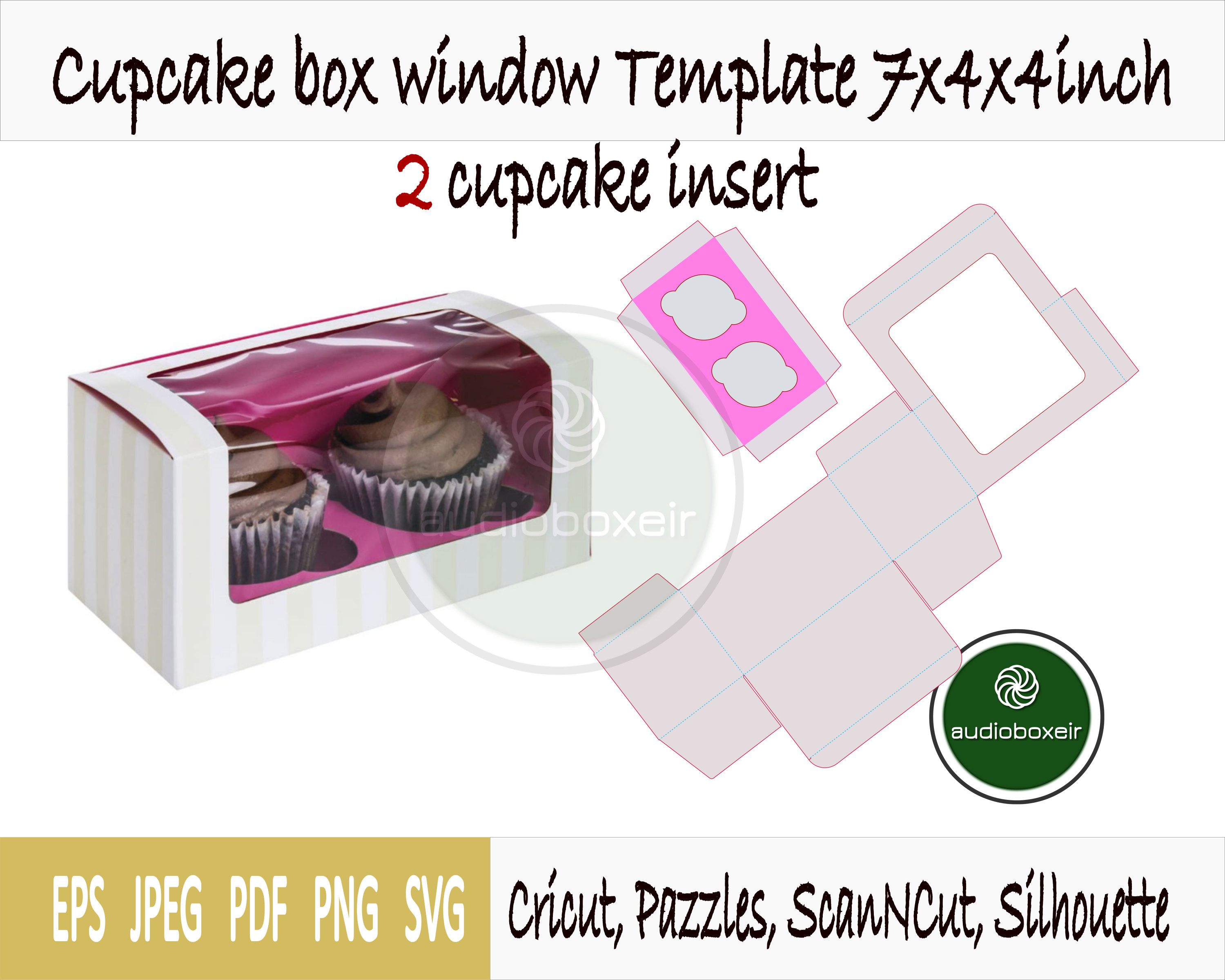 Cupcake Box Template Printable