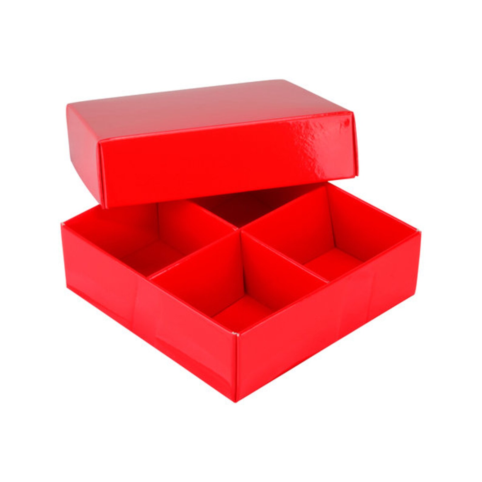 Template of Box for Chocolate With 4 Section Insert (3.25"x3.25"x1.25 ...