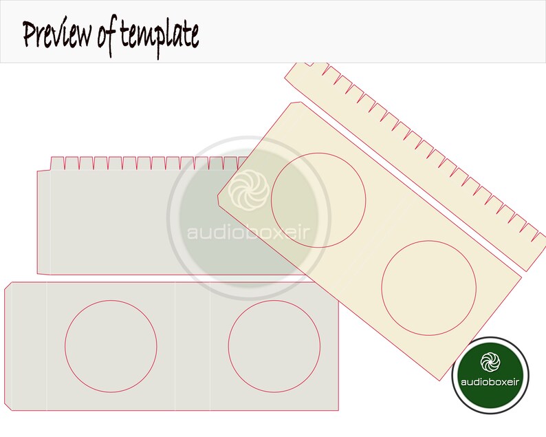 Template of Box for Round Hat (5"x6"x1.5") - Etsy