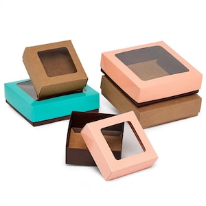 Template of Box for Cookie With Square Window (7"x7"x2.25") - Etsy
