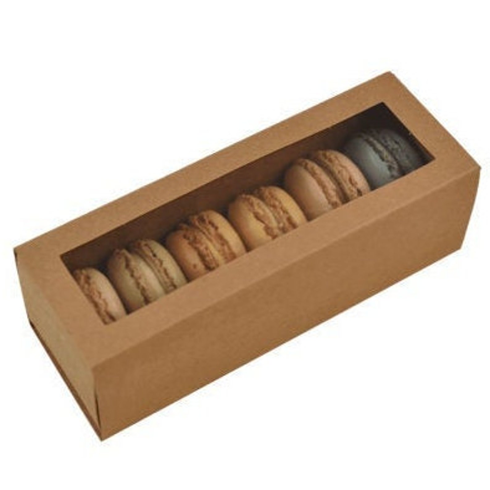 Template of Box for Macaron With Sleeve Window and 6 Section - Etsy