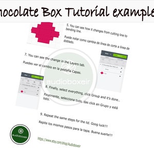 Template of Box for Chocolate With Clear Lid and 12 Section Insert (6.5 ...