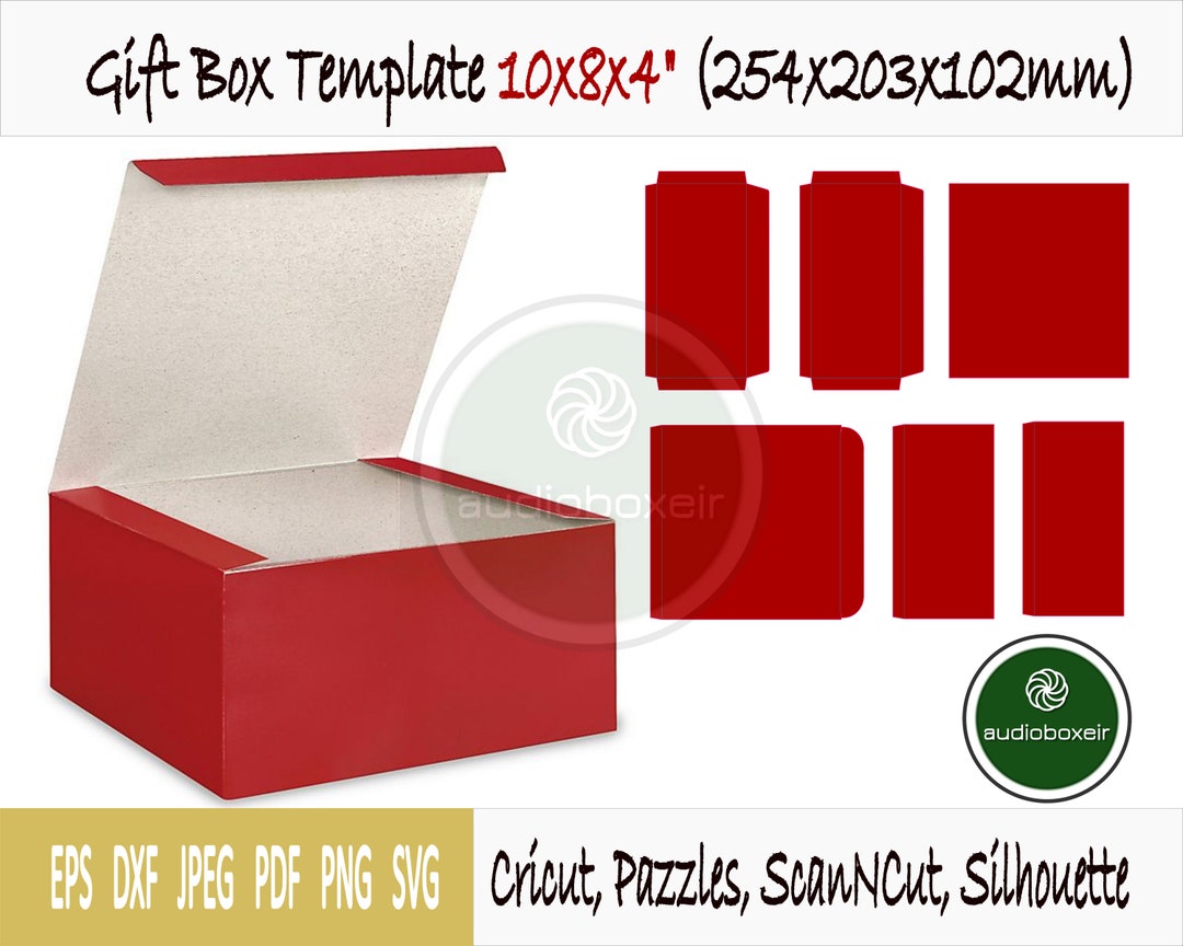Template of Box for Gift 10x8x4 - Etsy