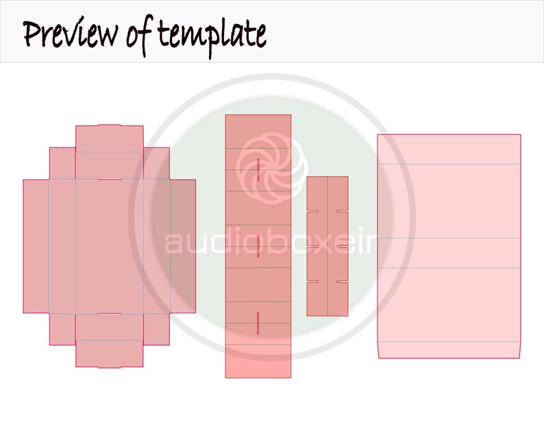 Template of Box for Chocolate With Sleeve and 8 Section Insert (6.5"x3 ...