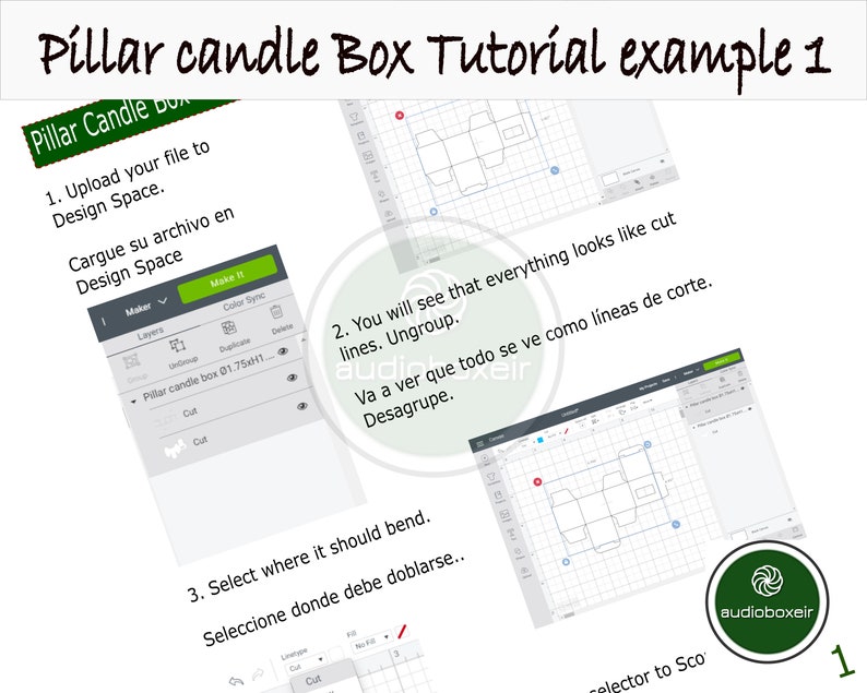 Pillar Candle Box Template 3x3x4 Care Package Gift Favor - Etsy
