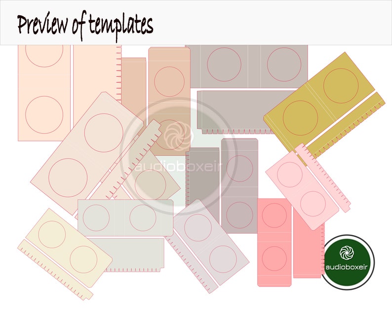 Templates of Box for Round Hat - 10 Sizes - Etsy