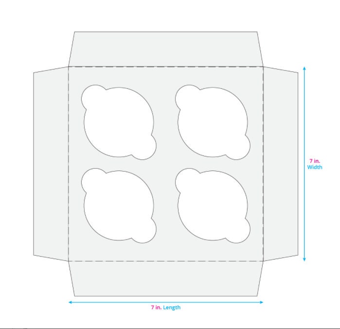 12 Cupcake Box Template