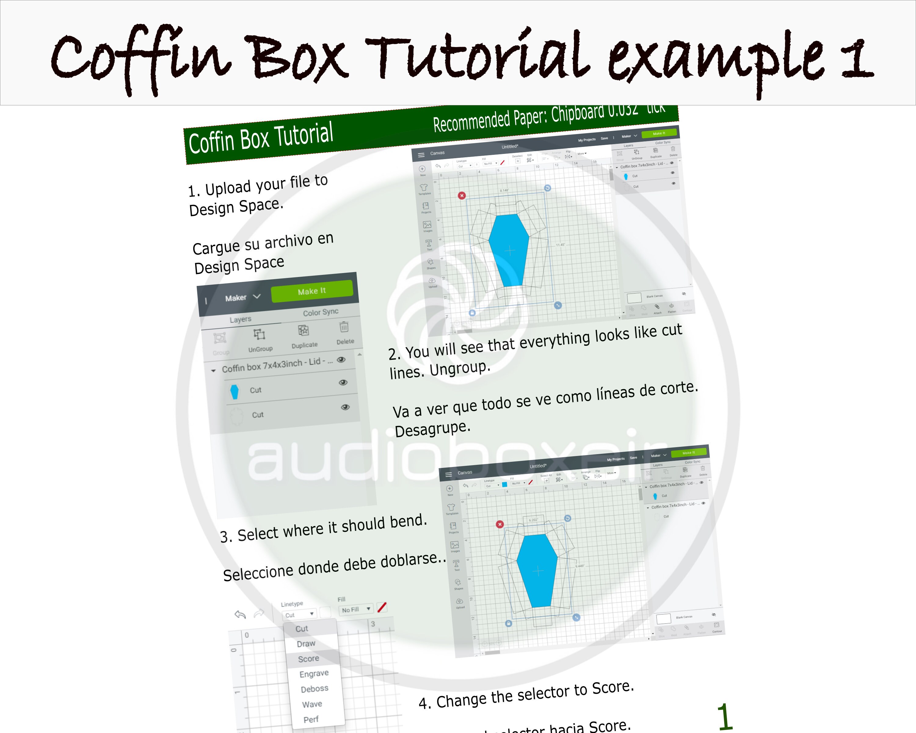 Templates of Coffin Box - 9 Sizes - Etsy