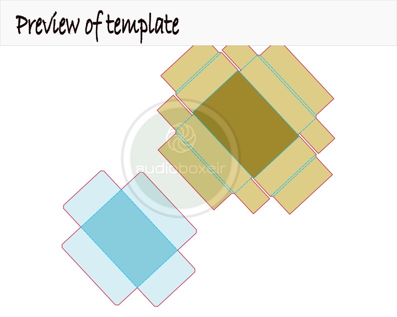 Template of Box for Jewelry With Clear Lid - Etsy