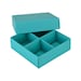 Template of Box for Chocolate With 4 Section Insert (3.25"x3.25"x1.25 ...