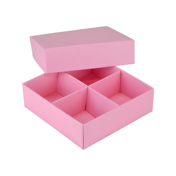 Template of Box for Chocolate With 4 Section Insert (3.25"x3.25"x1.25 ...