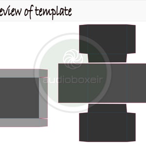 Template of Box With Lid 8x8x6 - Etsy