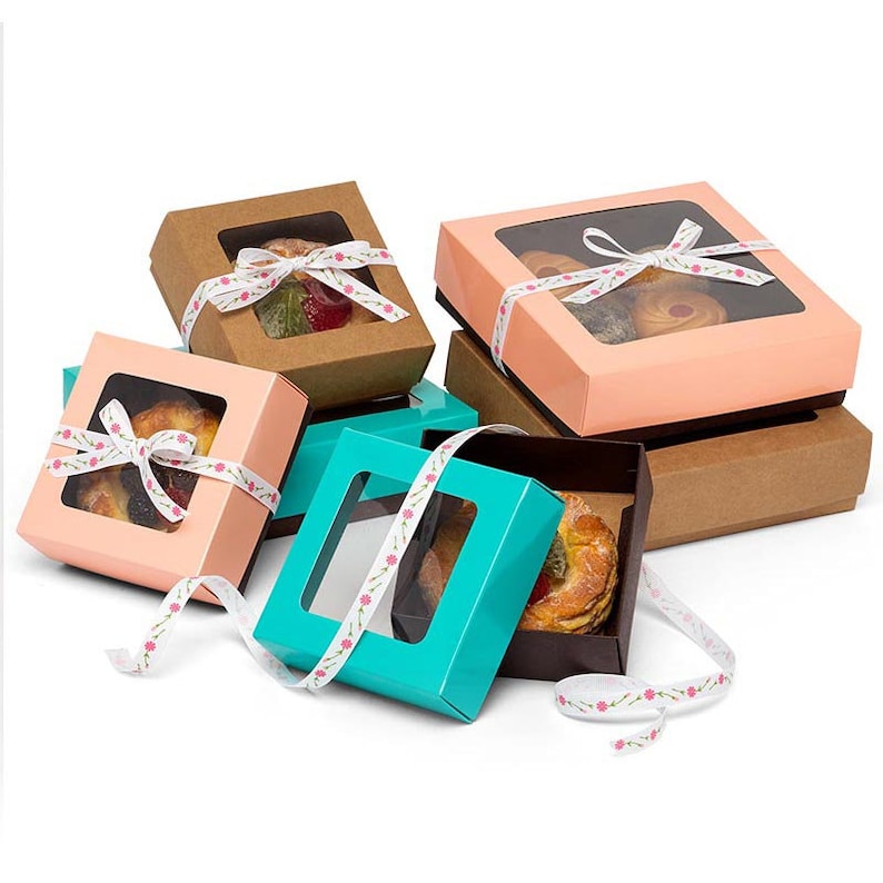 Template of Box for Cookie With Square Window (7"x7"x2.25") - Etsy
