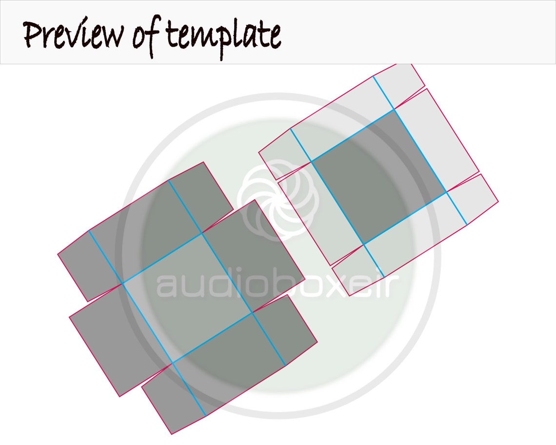 Template of Box With Lid (2"x2"x2") - Etsy