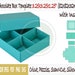 Template of Box for Chocolate With 4 Section Insert (3.25"x3.25"x1.25 ...