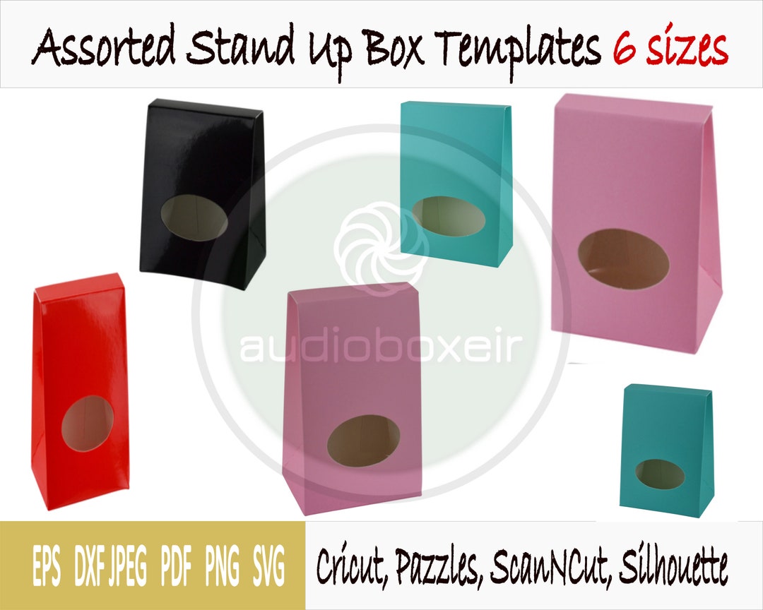 Templates of 6 Sizes of Favor Box With Oval Window - Etsy