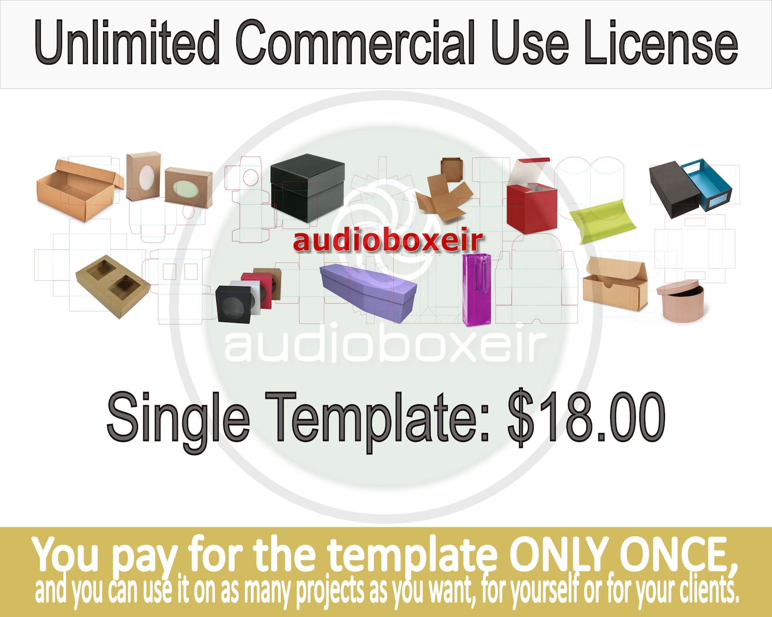 Single Template Commercial Use License for Box Templates Does | Etsy