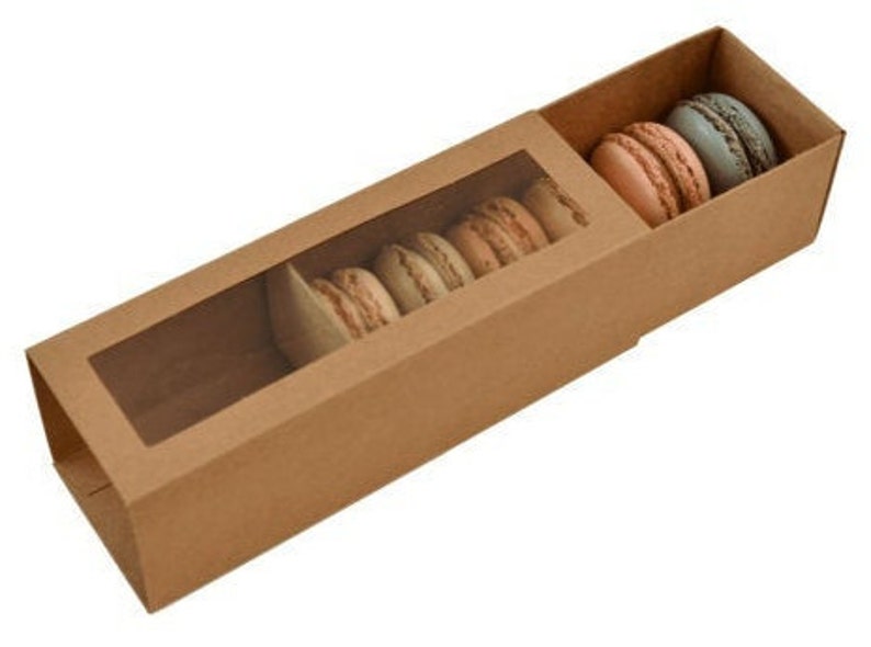 Template of Box for Macaron With Sleeve Window and 6 Section - Etsy