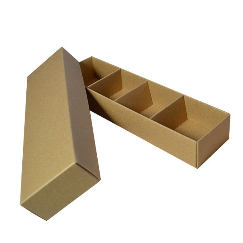Template of Box for Chocolate With 4 Section Insert (7.5"x2"x1.25") - Etsy